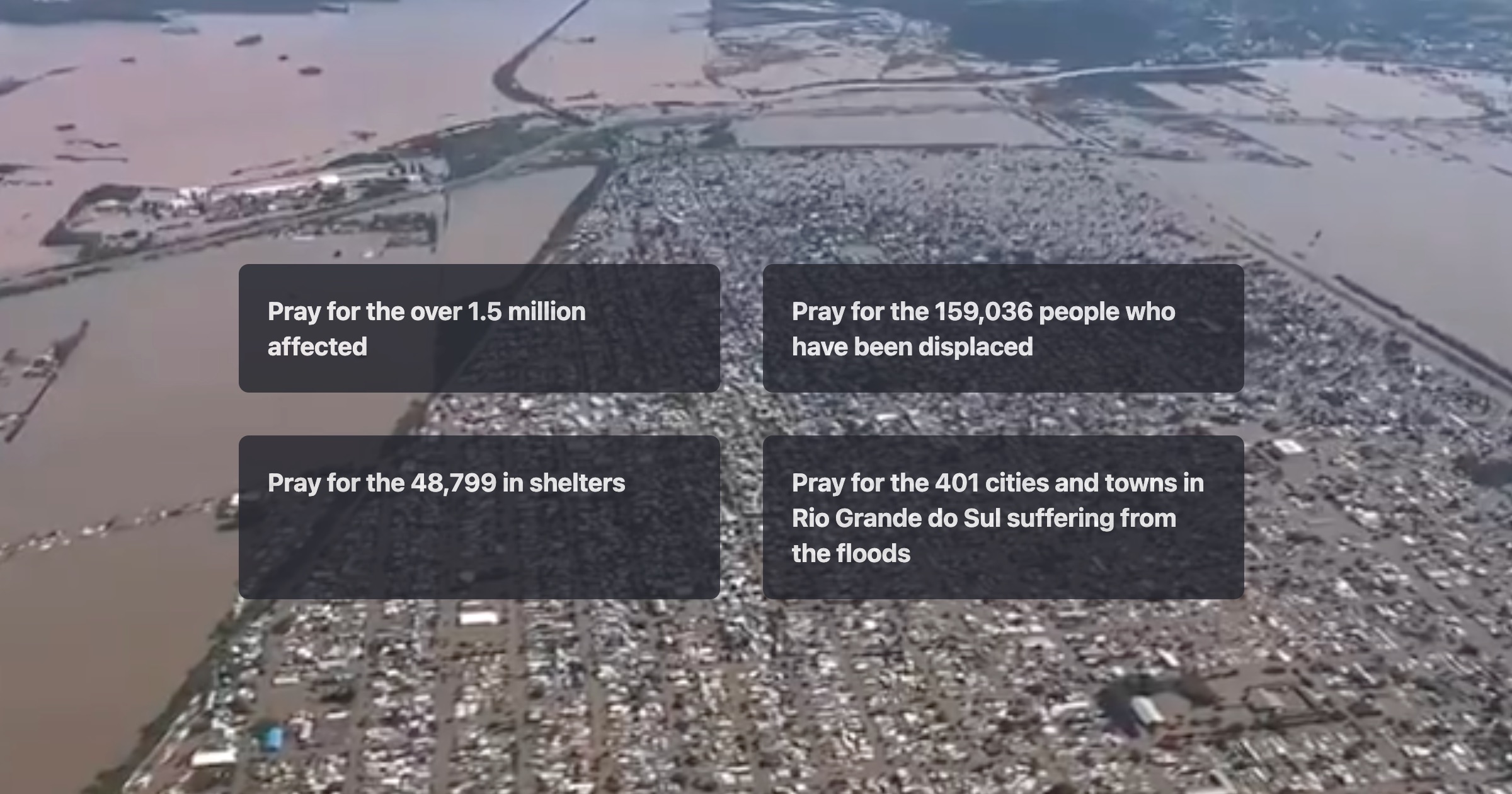 Send help to Brazil.